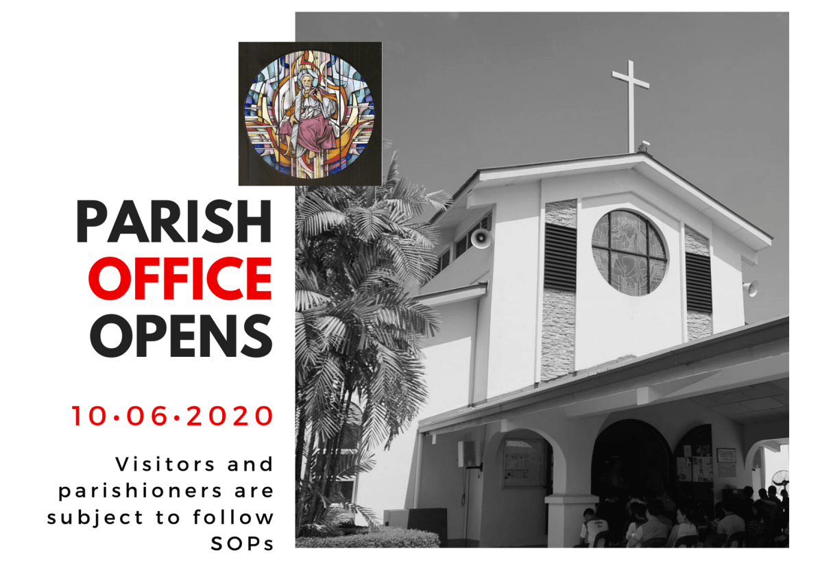 Parish office opens June 10 (Weds) – St Simon Catholic Church Likas