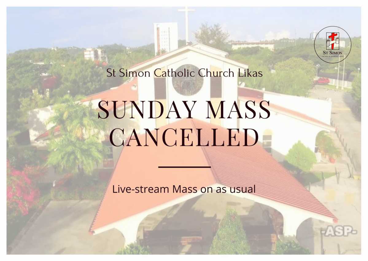No Sunday Masses until further notice – St Simon Catholic Church Likas